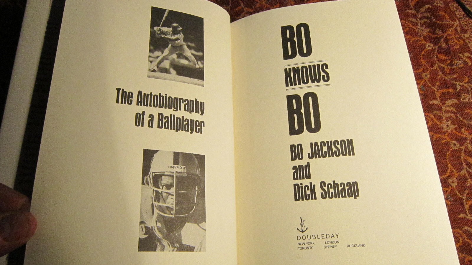 Bo Knows Bo - SIGNED Bo Jackson - Bo Jackson and Dick Schaap LNew HCDJ ...