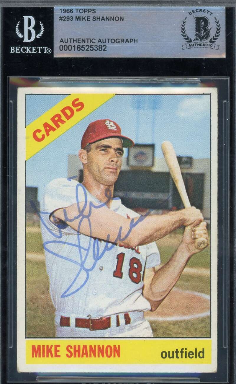 Mike Shannon Beckett BAS Signed 1966 Topps Autograph | eBay