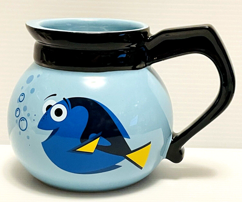 Disney Store 'Finding Dory' Coffee Pot shaped Mug/Cup Blue Ceramic Fish ...