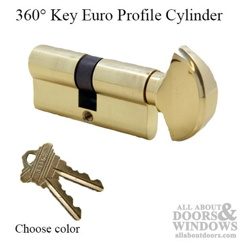 Profile Cylinder Deadbolt Turn Knob For Active Doors 360 Degree Euro ...