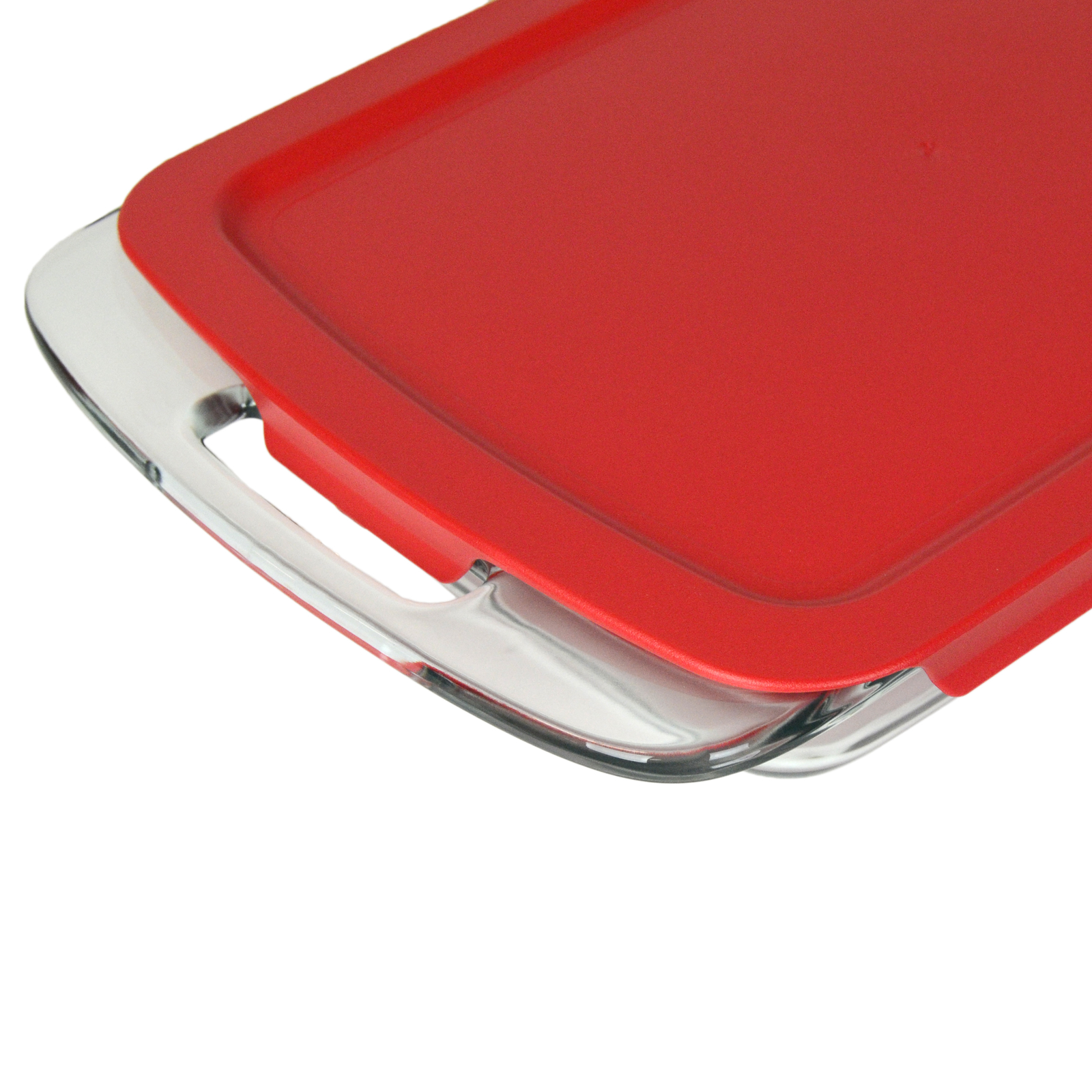 Pyrex (1) C-222-PC 2qt & (1) C-233-PC 3qt Red Easy Grab Replacement Lid ...
