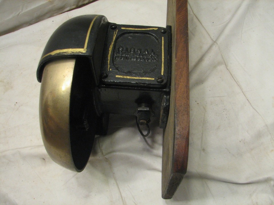 Early Cast Iron &Brass Signal Bell Fire Alarm Pull Ringer Engineering ...