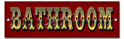 CIRCUS / FUNFAIR THEMED BATHROOM DOOR RETRO METAL SIGN - 8" x 2.5".HOME ...