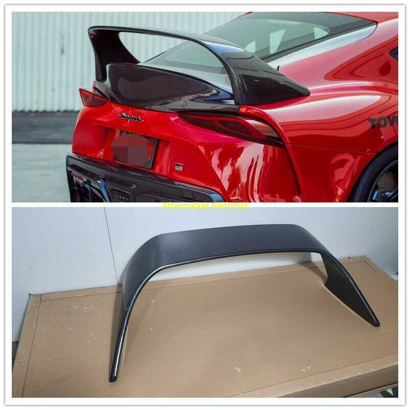 MB STYLE REAL CARBON FIBER REAR TRUNK SPOILER WING FOR TOYOTA GR SUPRA ...