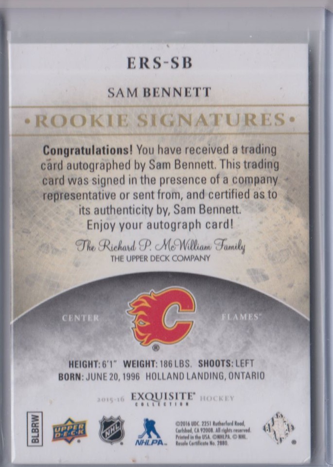 2015-16 UD Exquisite Collection Rookie Gold Spectrum Autograph Sam ...