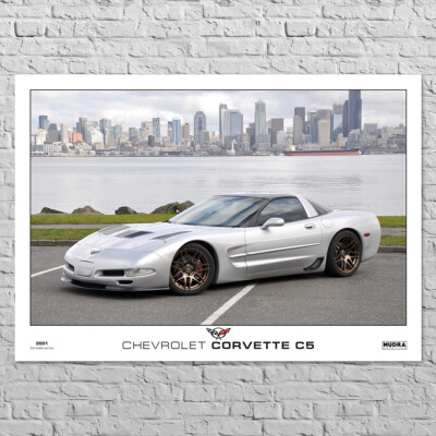 Poster Chevrolet Corvette C5 | 33x24" Big size A1 | USA Sports car wall ...