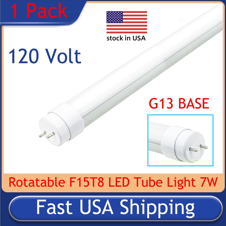 F15T8 LED Tube Light,7W 120V ,5500K Daylight White, 18 Inch,LED ...
