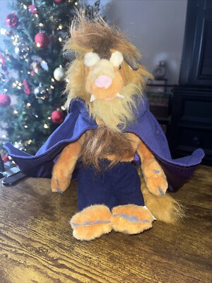 Vintage Disney Store Beauty and the Beast Plush The Beast Purple Cloak ...