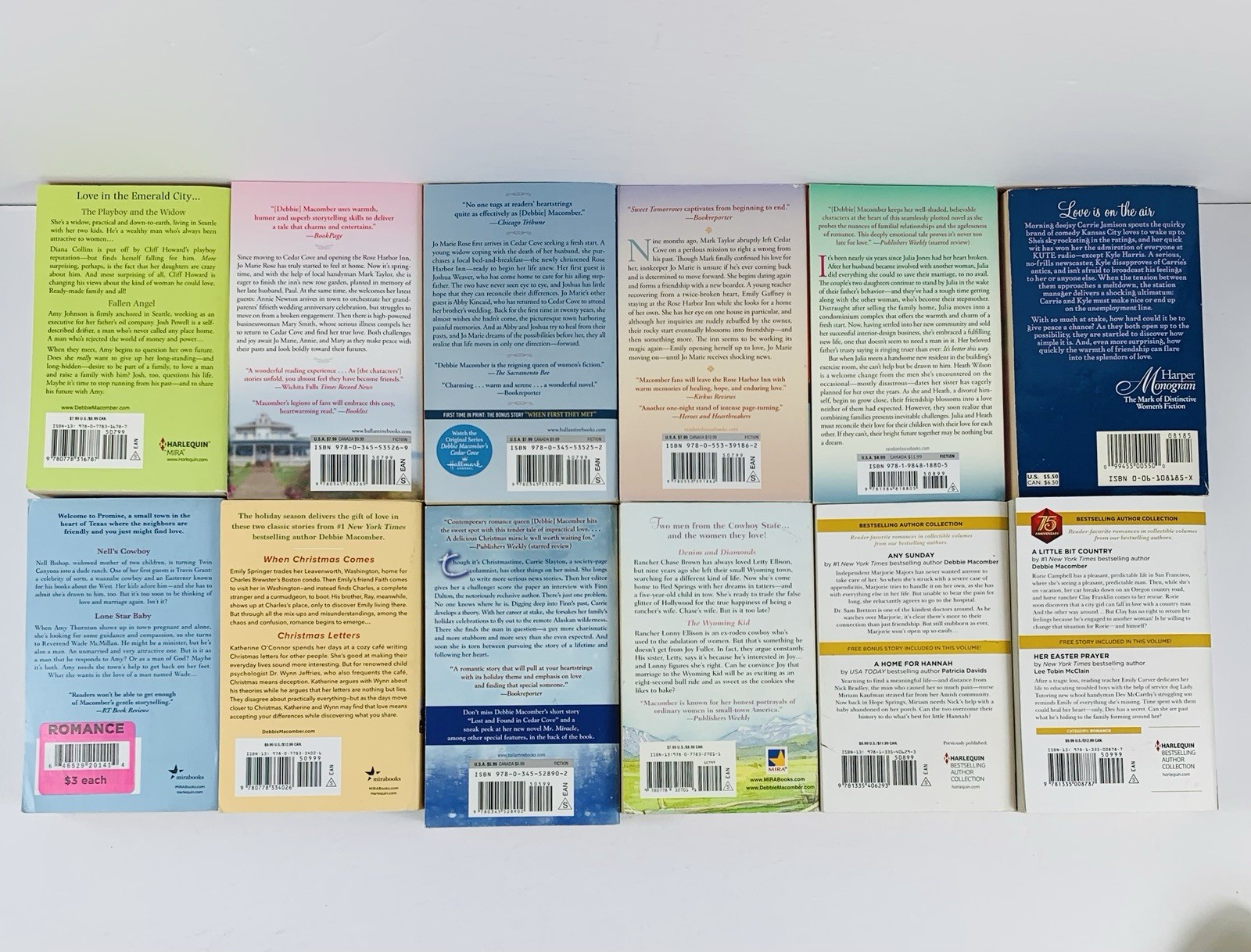 Debbie Macomber Lot of 12 Mass Market Paperback Books Rose Harbor Texas ...