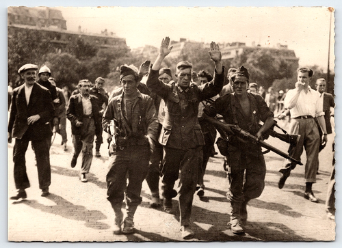 VINTAGE REAL PHOTO POSTCARD WW2 FRENCH MILITARY GUN GERMAN PRISONER ...