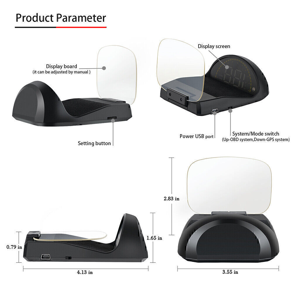 C700 OBD2 Head Up Display C700 - OBD2 Digital Speedometer With RPM ...