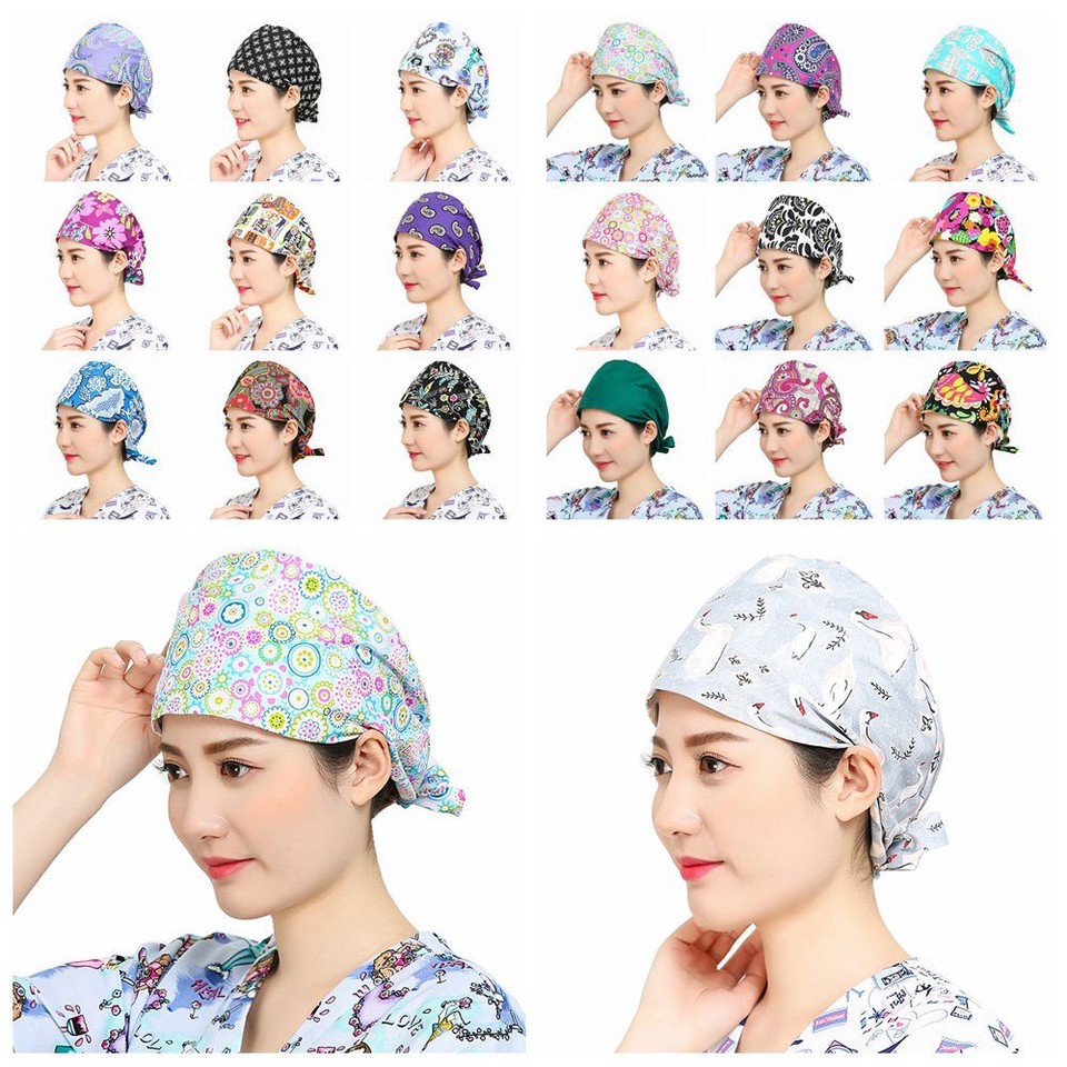 Medical Cap Doctor Surgical Hat Work Scrub Clean Nurse Head Cover ...