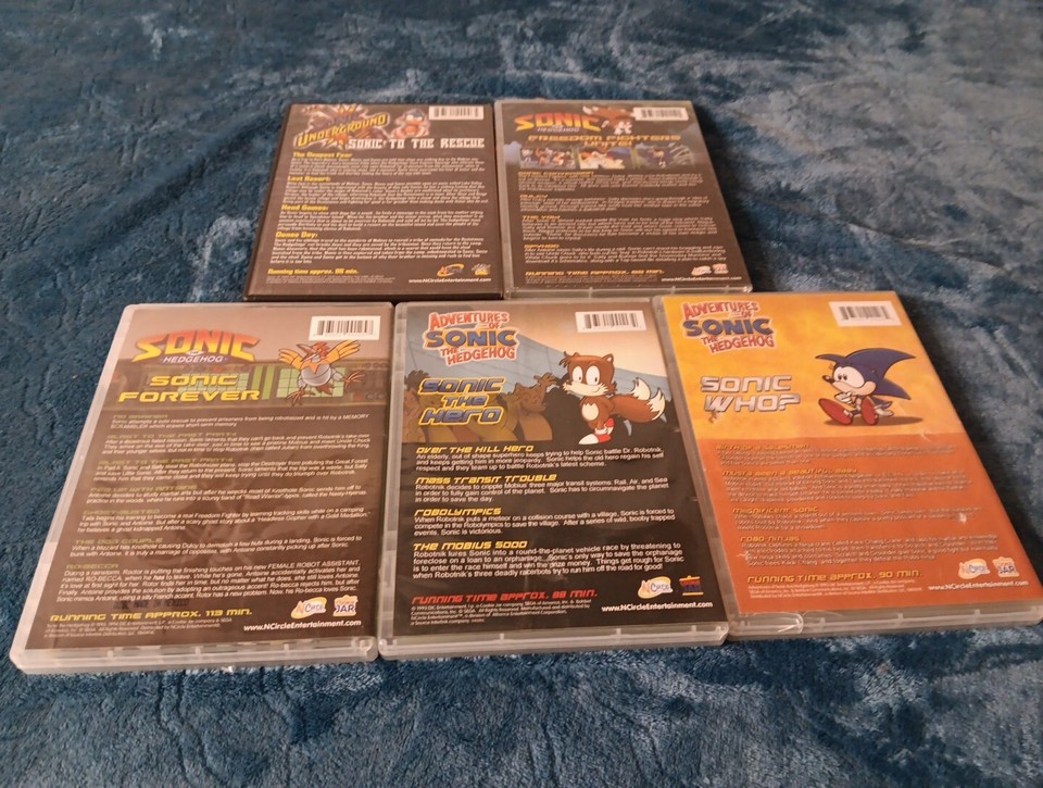 Sonic The Hedgehog DVD Lot 5 Total 843501001257| eBay