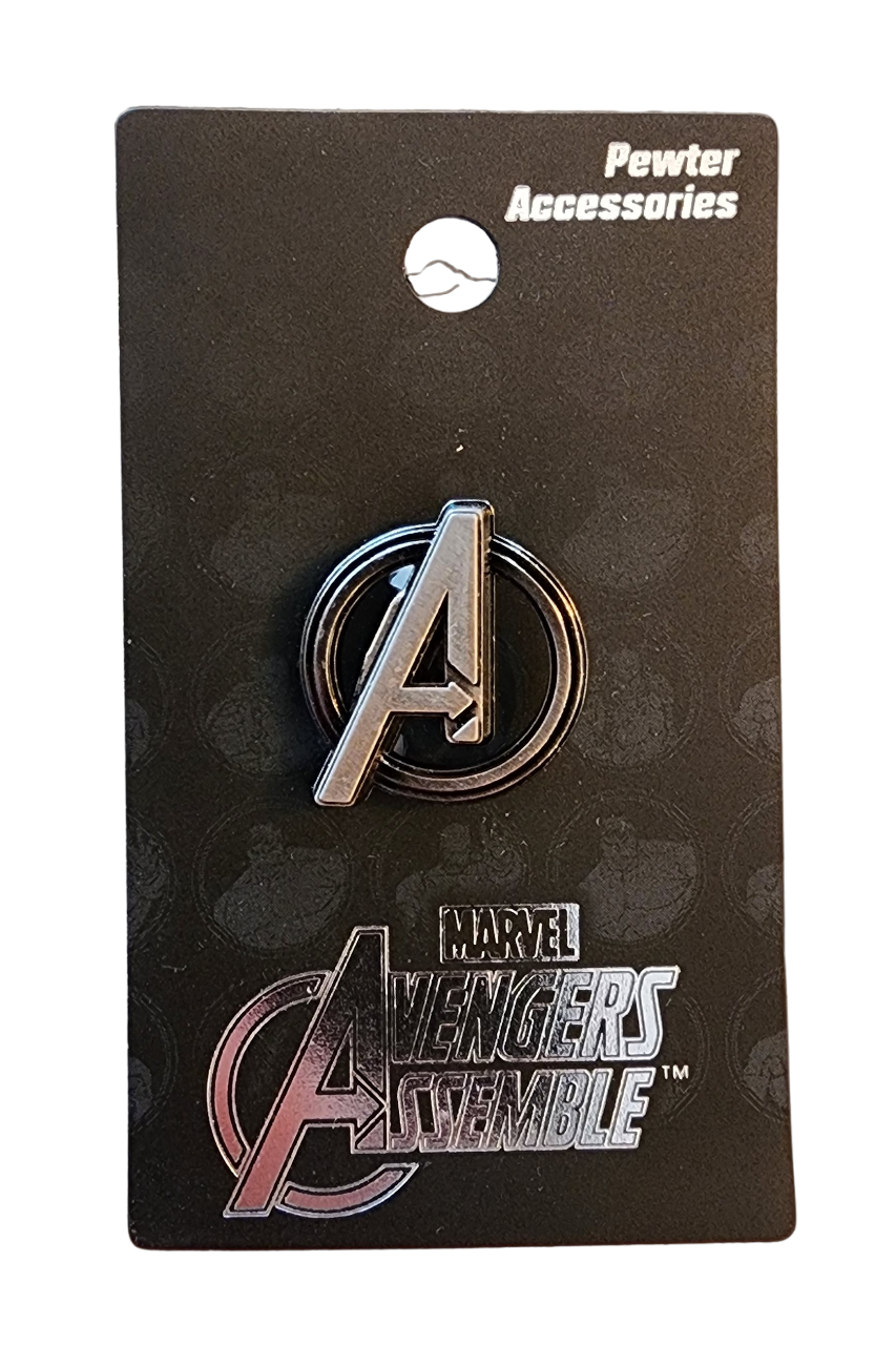 The Avengers Assemble Pewter Logo Tony Stark Tower Symbol Lapel Pin NEW ...