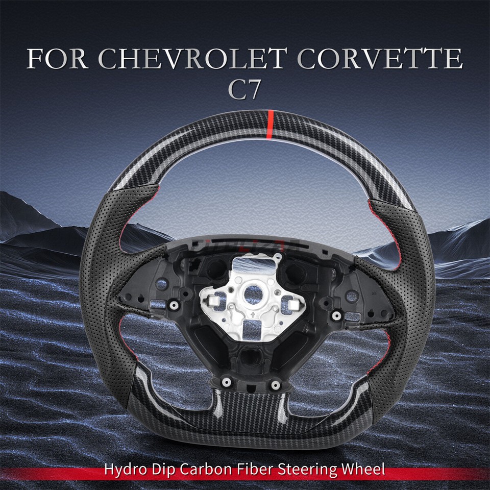 Hydro Dip Carbon Fiber Steering Wheel For Chevrolet Corvette C5 C6 C7 ...