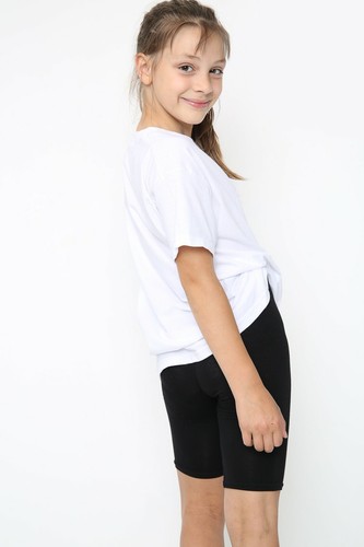 Girls Kids Stretch Cycling Shorts PE School Uniform Dance Gym Swim ...