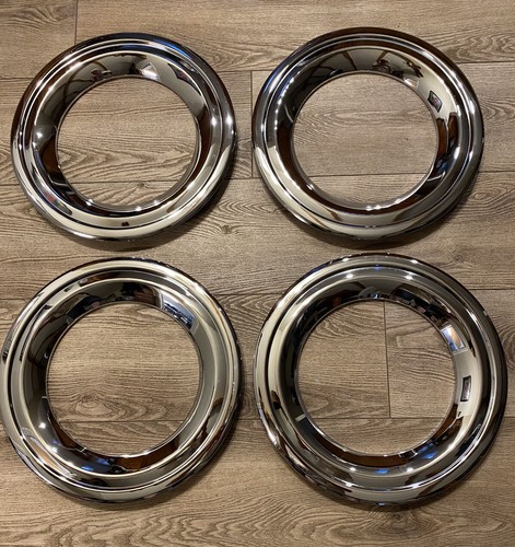 NEW 1955 1956 Chevy Car Truck WHEEL OEM BEAUTY TRIM RINGS Original 15 ...