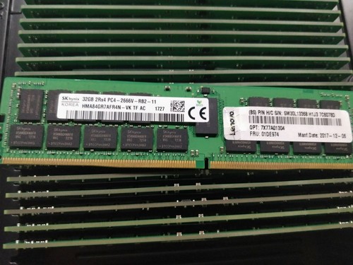 Lenovo / IBM 01DE974 7X77A01304 32GB 2Rx4 DDR4 PC4-2666V ECC Server ...