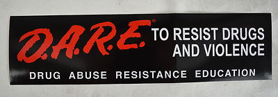 D.A.R.E. Bumper Sticker Official DARE Resist Drug Abuse Violence ...