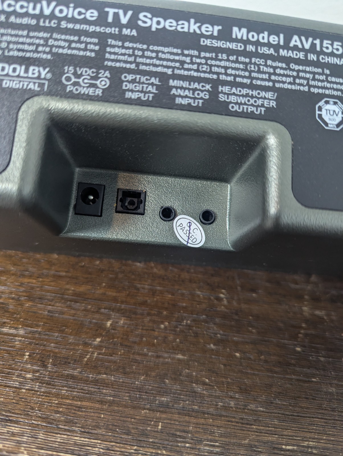 ZVOX ACCUVOICE AV155 TV SPEAKER / SOUND BAR w/ Remote & Cords Tested | eBay