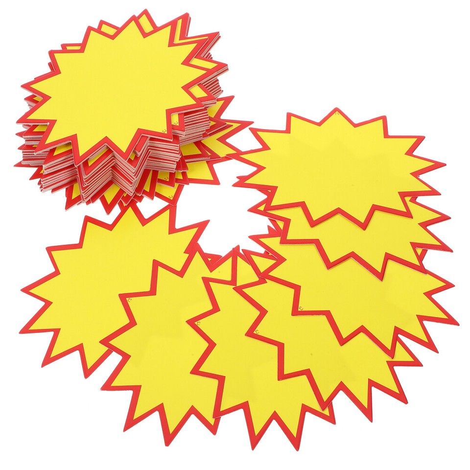 200pcs Sale Tags Sale Pricing Signs Shop Price Tag Price Burst Sign ...