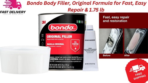 Bondo Body Filler, Original Formula for Fast, Easy Repair & 1.75 lb ...