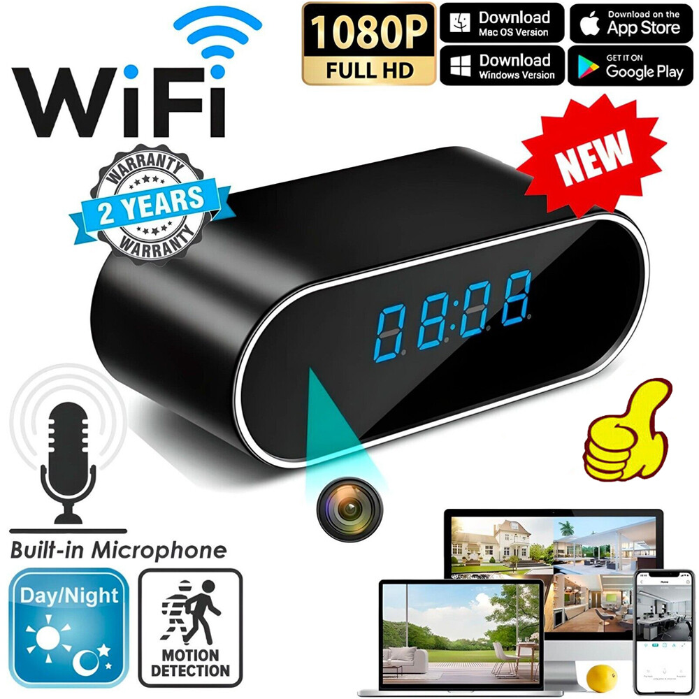 HD 1080P Spy Camera WiFi Hidden Wireless Night Vision Security Nanny ...