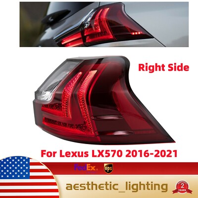 For Lexus LX570 2016-2021 LED Red Right Side Outer Tail Light Assembly ...