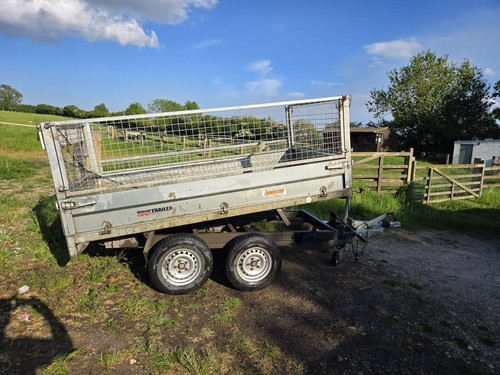 2 ton tripper trailer with mesh side can be a flat bed as all sides ...