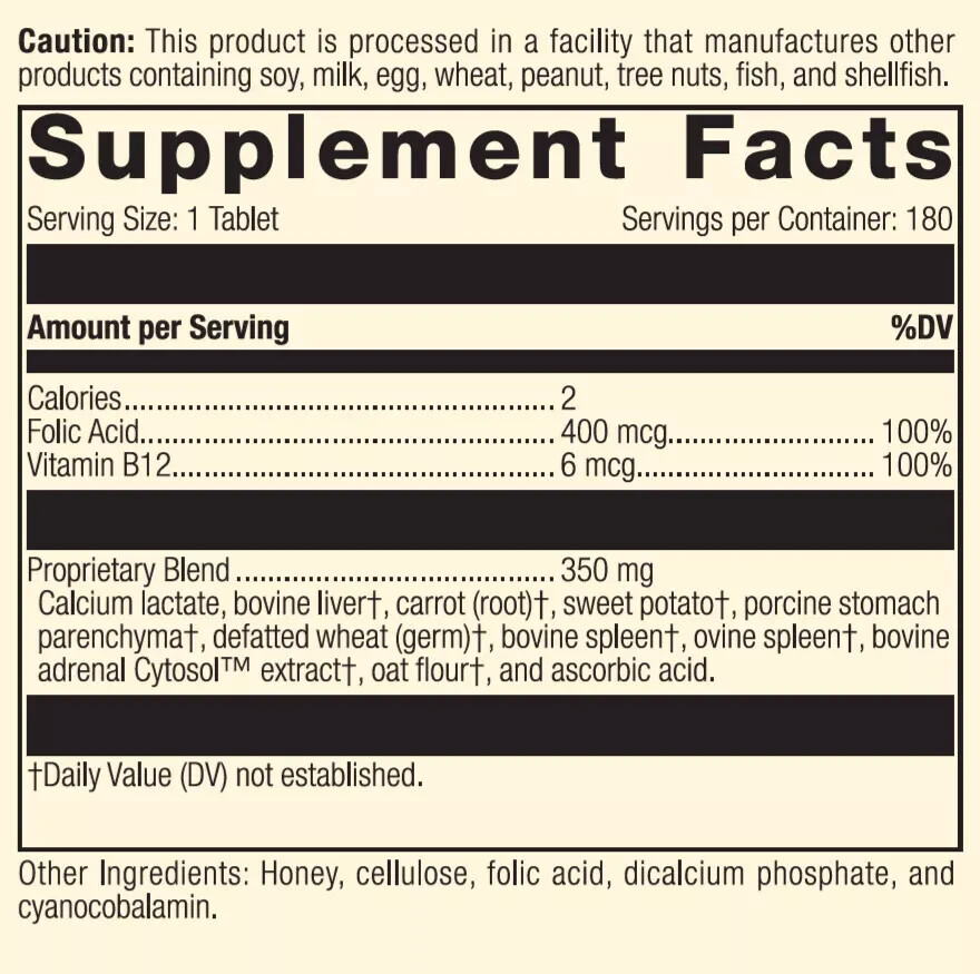 Standard Process - Folic Acid B12 - 2 BOTTLES X 180 Tablets | eBay