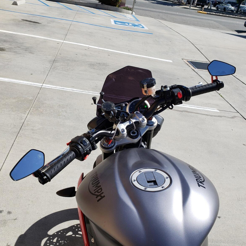 Motorcycle Handle Bar End Mirrors 7/8" For Yamaha YZF R6 R1 FZ07 FZ09 ...