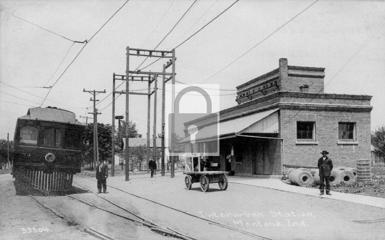 Interurban Trolley Train Station Depot Mentone Indiana IN Reprint ...