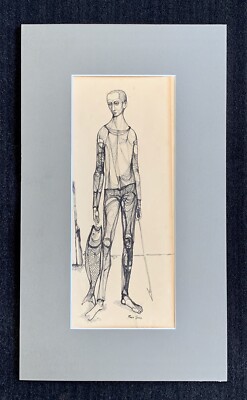Fred Jones original ink drawing Fisherman with Catch Chicago | eBay