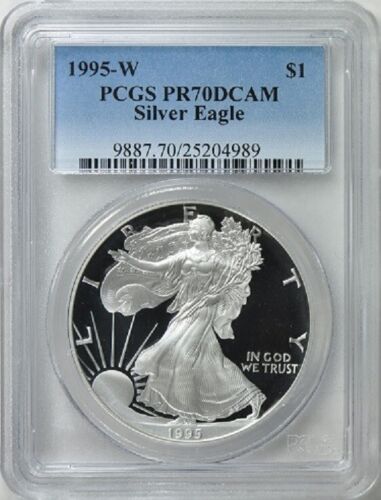 1995-W SILVER EAGLES PCGS PR70 * RAREST COIN IN THE SET | eBay