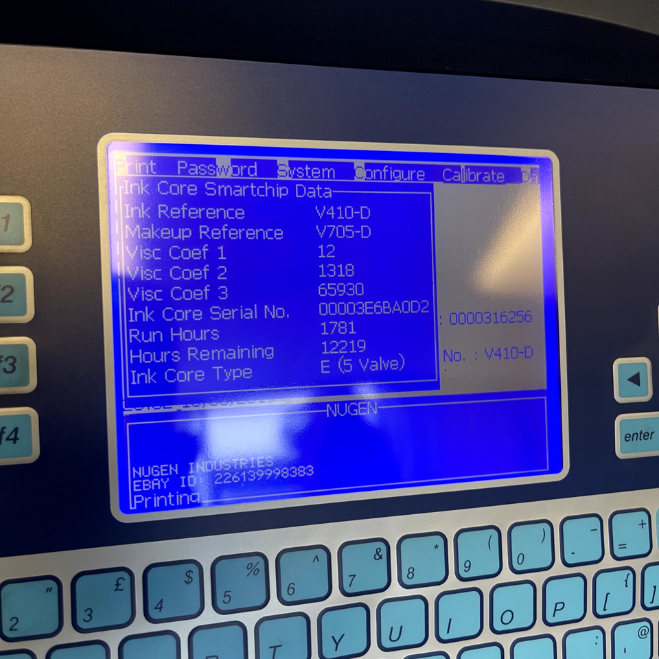 Videojet 1620 Inkjet Printer Coder Coding QR, Lot, Exp date, See Video ...