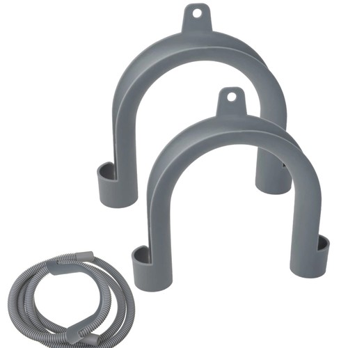 2X Universal Drain Outlet Hose U Hook Pipe Clip For Washing Machines ...