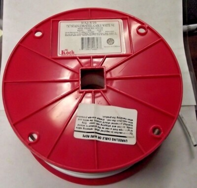 Koch 039102 7x7 Stainless Steel Cable White VC 3/32-3/16 250 Feet | eBay