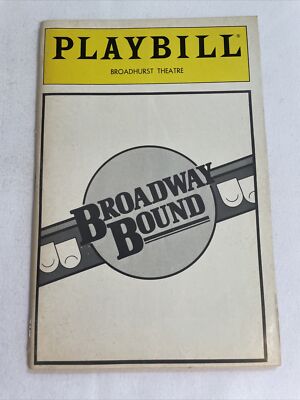 1987 October PLAYBILL Magazine, Broadhurst Theatre: Broadway Bound ...