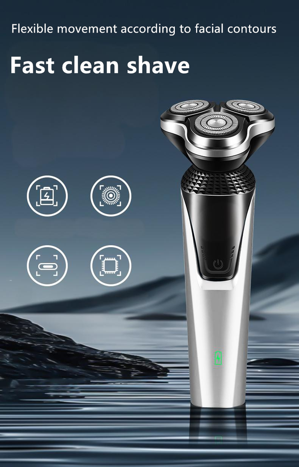 Men's USB Electric Shaver Trimmer Razor Hair Beard Shaving Machine ...