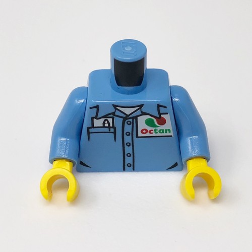 LEGO Minifigure Torso OCTAN Blue Collar Shirt Undershirt Pocket Notepad ...