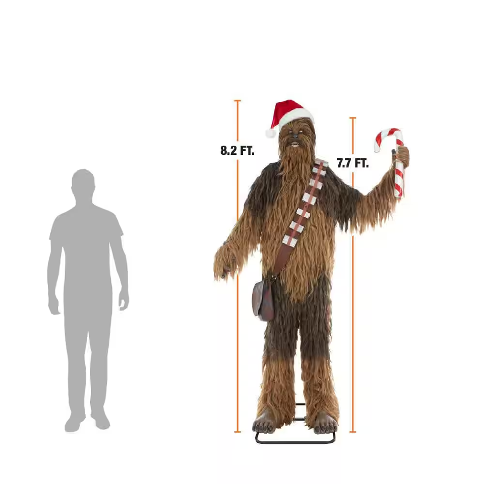 *NEW* Disney 7.5 ft. Animated Chewbacca Home Depot Christmas ...