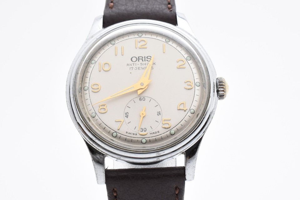 🎦Rare! Vintage [Exc+5] ORIS 7312A Small Second Hand Winding Men's Watch ...