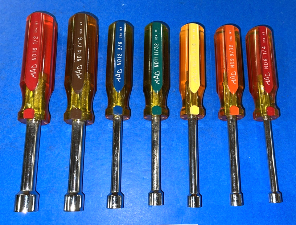 MAC TOOLS 7 PIECE SAE NUT DRIVER SET 1/4 TO 1/2 | eBay