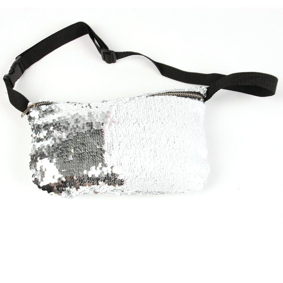 Multifunctional Sequins Waist Bag Cosmetic Makeup Fanny Pack Casual ...