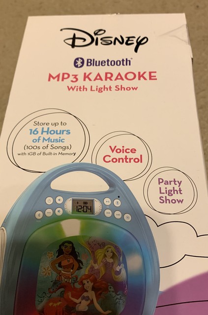 Disney Princesses Bluetooth Mp3 Karaoke Machine W LED Light Show 16 HRS ...