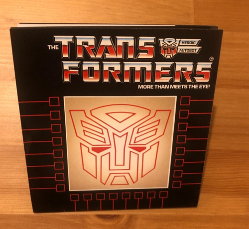 Transformers Original Generation 1 (G1) 1986 Box Insert Catalog ...