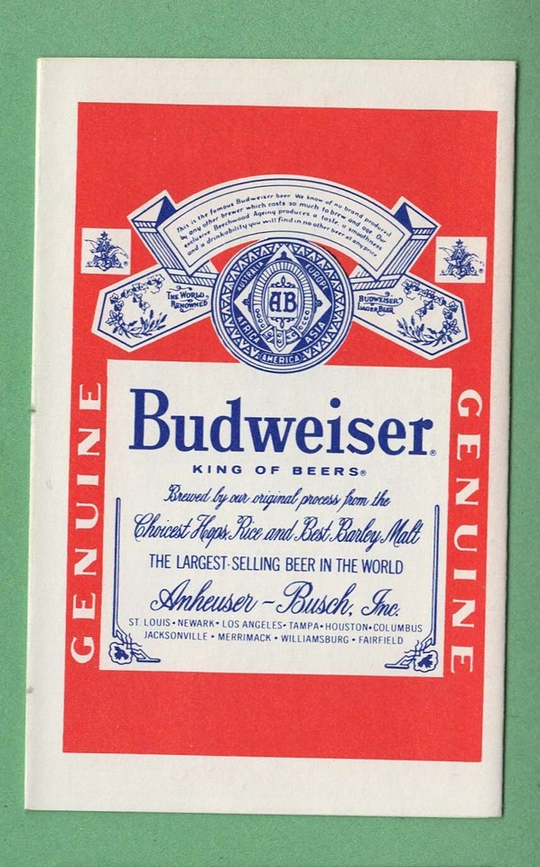 MLB BASEBALL 1981 CALIFORNIA ANGELS pocket schedule BUDWEISER | eBay