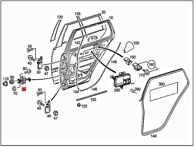 Genuine MERCEDES S203 W203 C-CLASS W203 Estate S203 Door holder ...