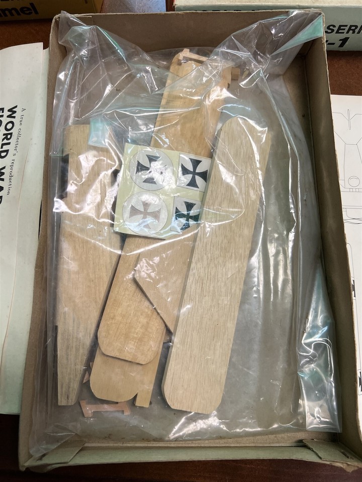 Wood Scale Model Kits Fokker Dr-1 and Sopwith Camel World War I Fighter ...