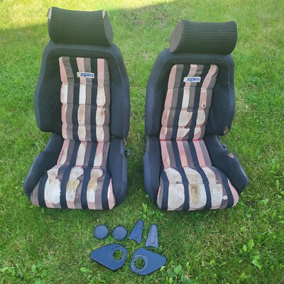 BMW 2002 E21 Konig Seats Left Right Front | OE | Cloth | Vintage ...